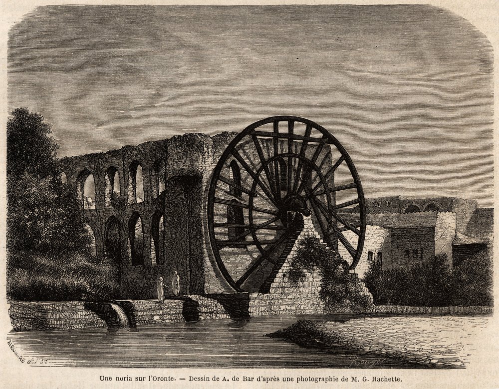 La noria (macchina idraulica per sollevare il livello dell'acqua ...