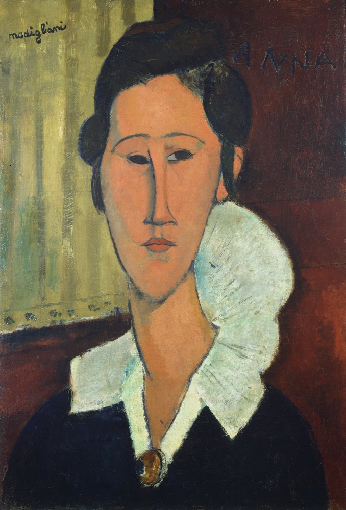 Signora con un colletto, o Anna Zborowska, 1917