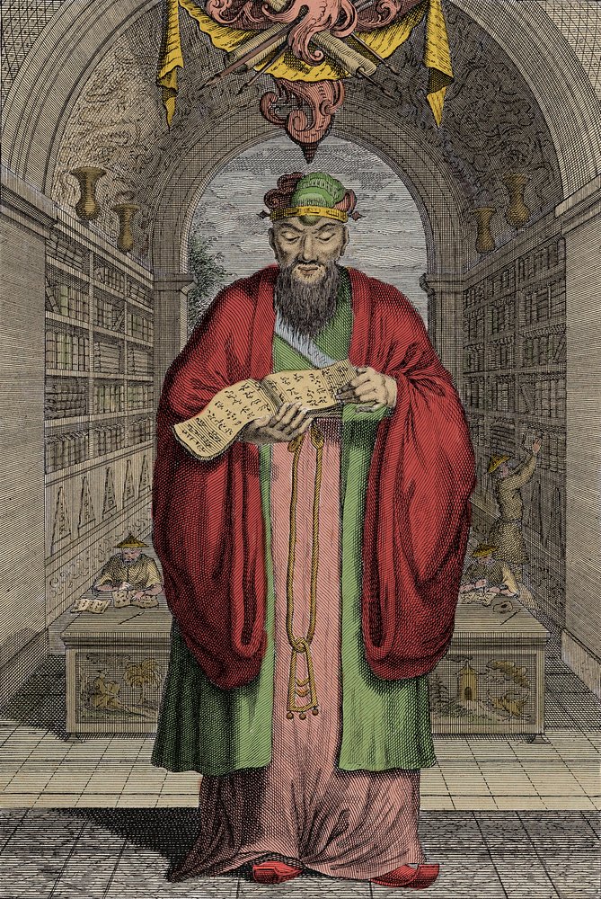 Confucio (551-479 a.C.) incisione - Confucio (o Kong Fu Zi o KongZi ...