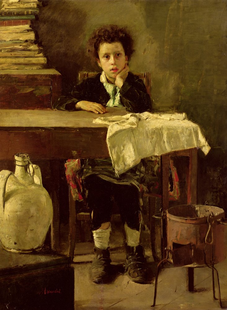 Il piccolo scolaro, o Il povero scolaro | Antonio Mancini