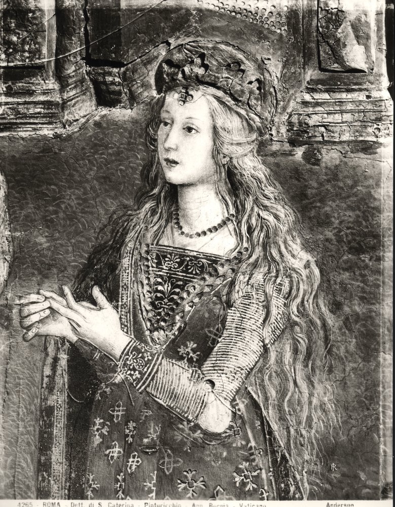 Santa Caterina, forse un ritratto di Lucrezia Borgia (1480-1519) dal ...