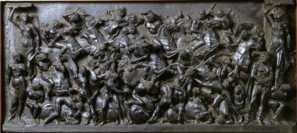 Battaglia tra Romani e Barbari (bronzo) | Stampa d'arte