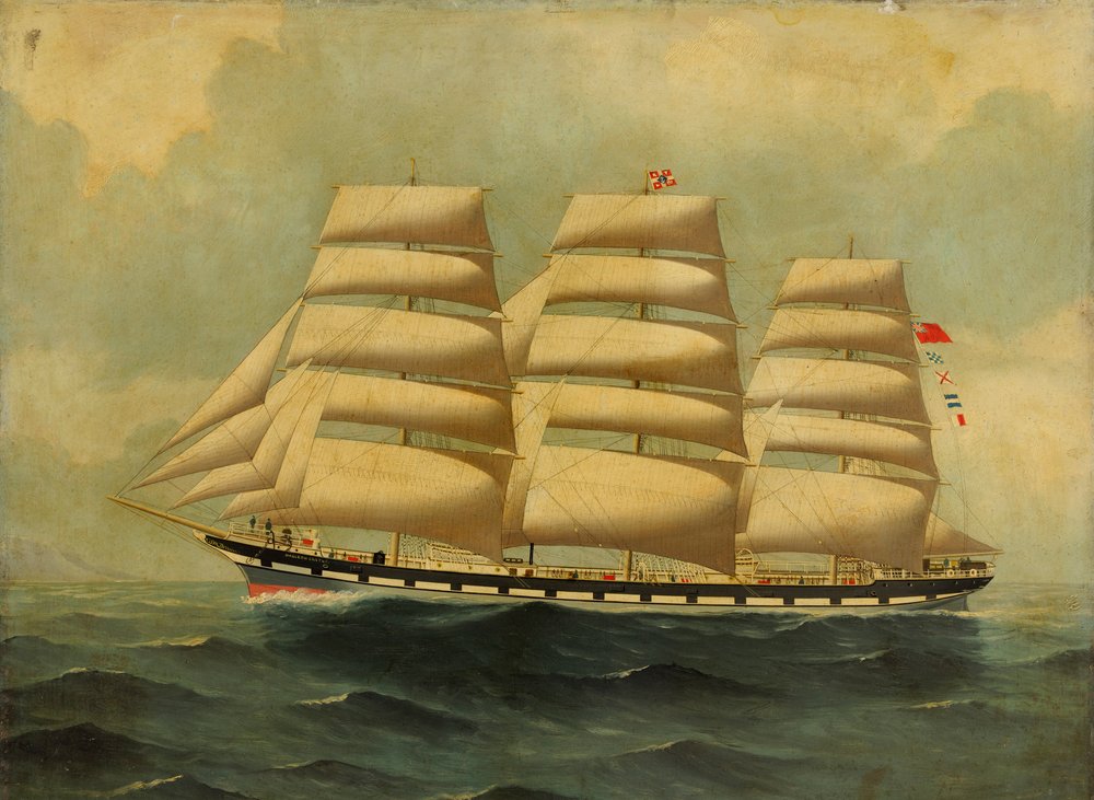 La nave Harlech Castle | British School | Stampa d'arte