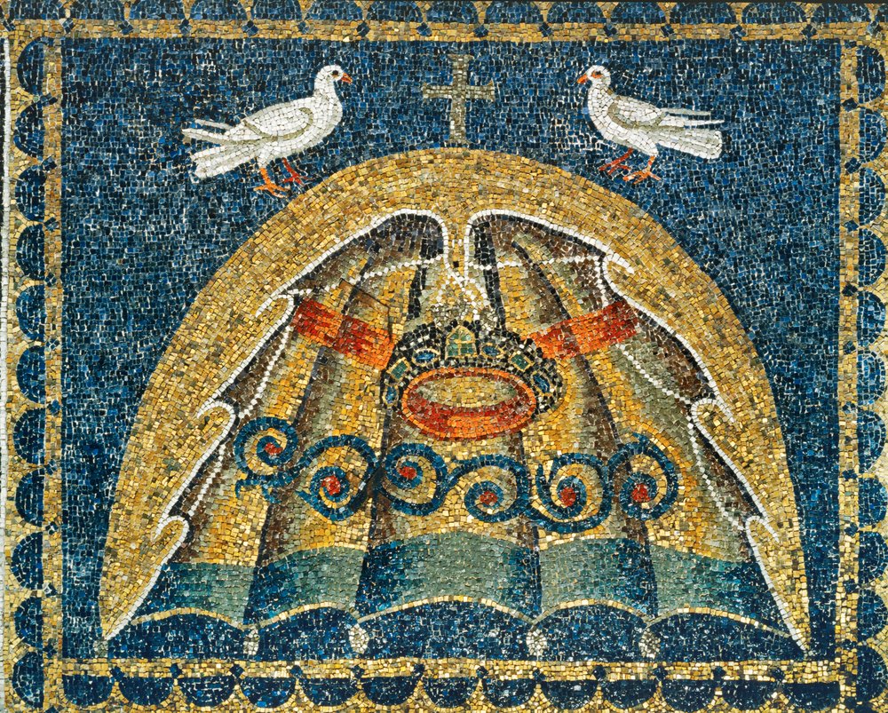 Umbraculum, parte della regalia papale, a forma di conchiglia con ...