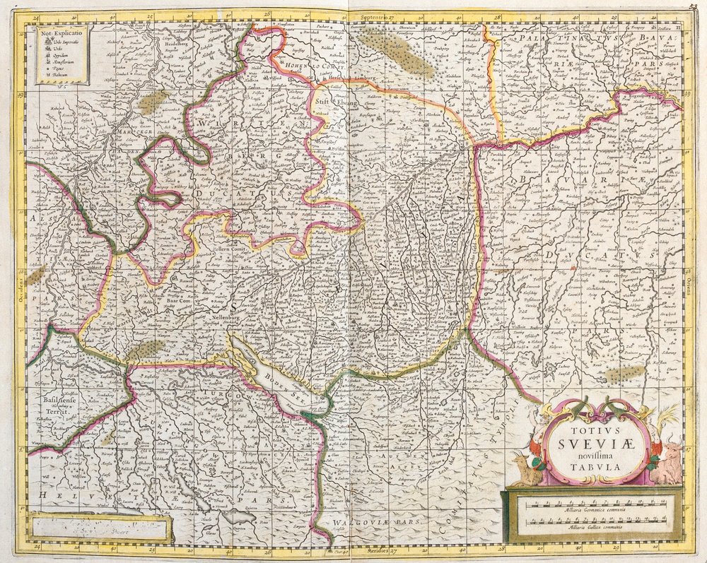 Mappa della Svevia (Germania) | Frederick de Wit