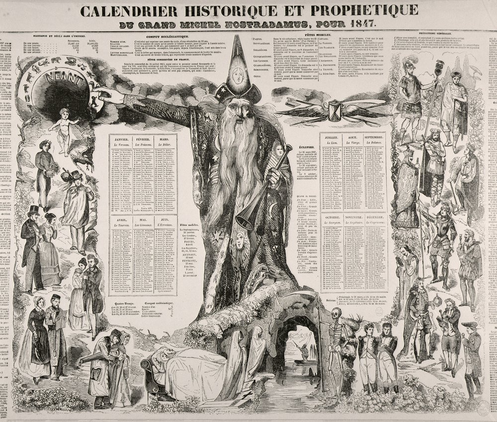 Calendario storico e profetico di Michel Nostradame (Nostradamus) (1503 ...