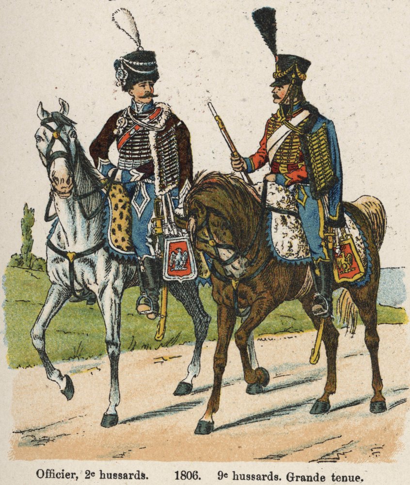 Ussari 1° vendemmiaio An XII (24 settembre 1803): Ufficiale, 2° ussari ...