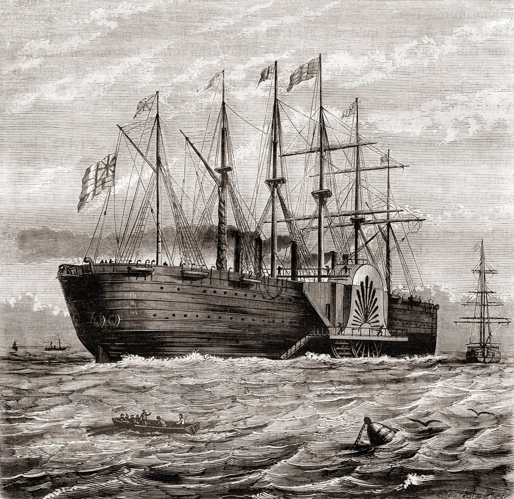 SS Great Eastern, nave a vapore in ferro progettata da Isambard Kingdom ...