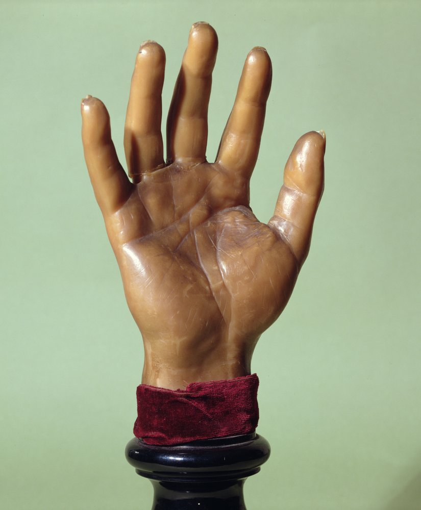 Calco in cera della mano di Jean-Baptiste Troppmann (1848-1970) 1869