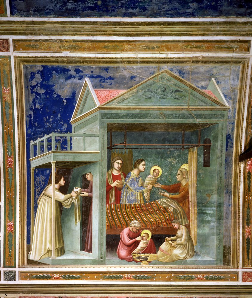 La nascita della Vergine | Giotto di Bondone | Stampa d'arte