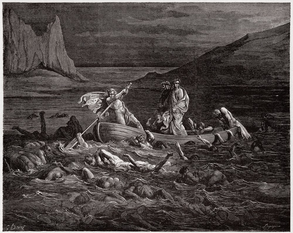La Divina Commedia, Inferno, Canto 8: Flegias traghetta Dante e ...