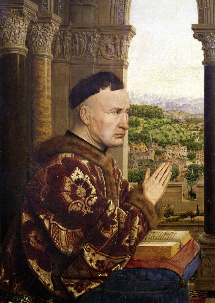 La Madonna di Rolin (La Vierge de Chancelier Rolin) (dettaglio)