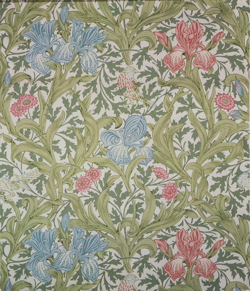 Carta da parati Iris, disegnata da John Henry Dearle per Morris und ...