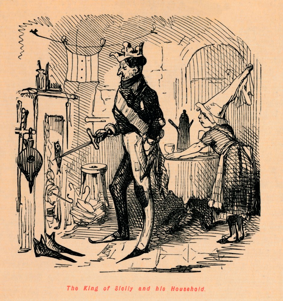 Il Re di Sicilia e la sua Corte | John Leech | Stampa d'arte