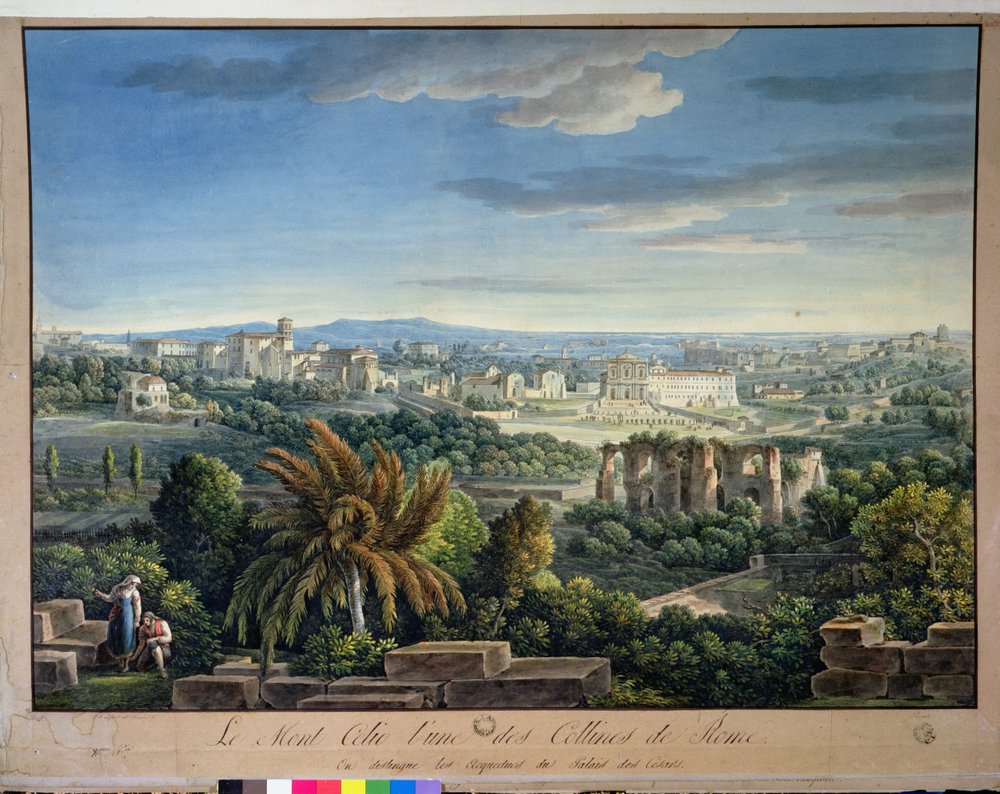 Veduta del colle Celio, Roma | Louis Francois Cassas