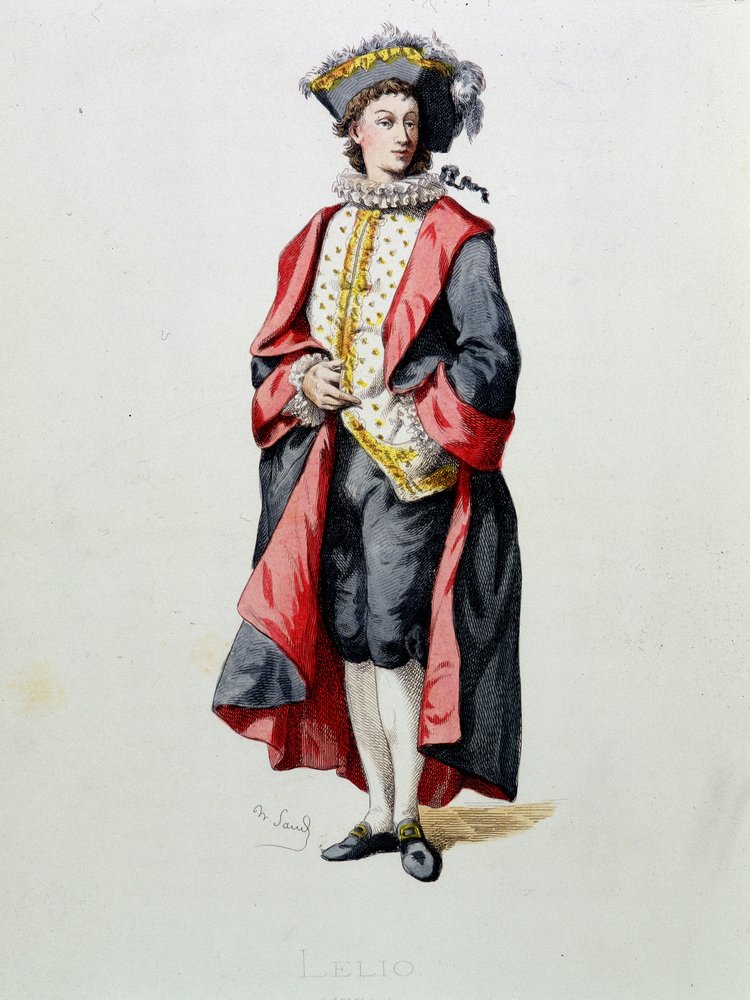 Lelio disegna da 'Masques et bouffons' (commedia italiana), testo e ...