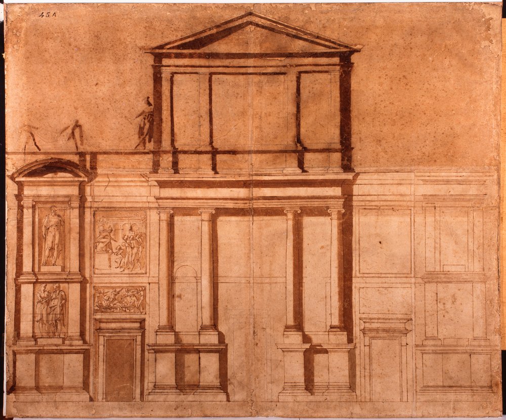 Disegno della facciata di San Lorenzo | Stampa d'arte