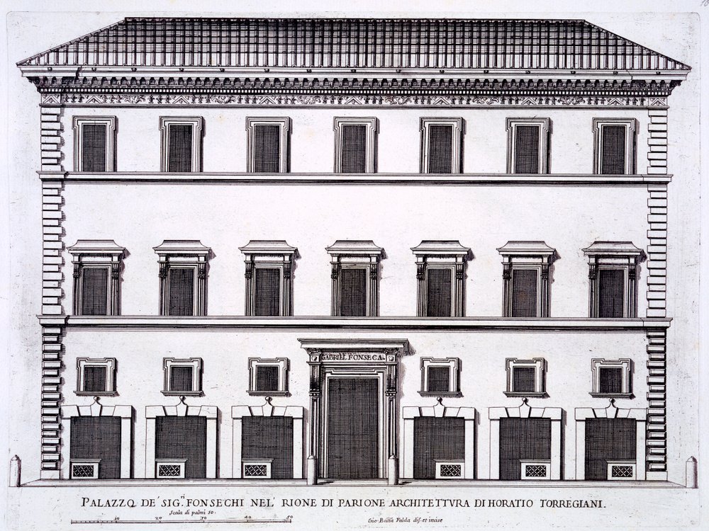 Palazzo della famiglia Fonseca, Roma, da 'Palazzi di Roma', parte II ...