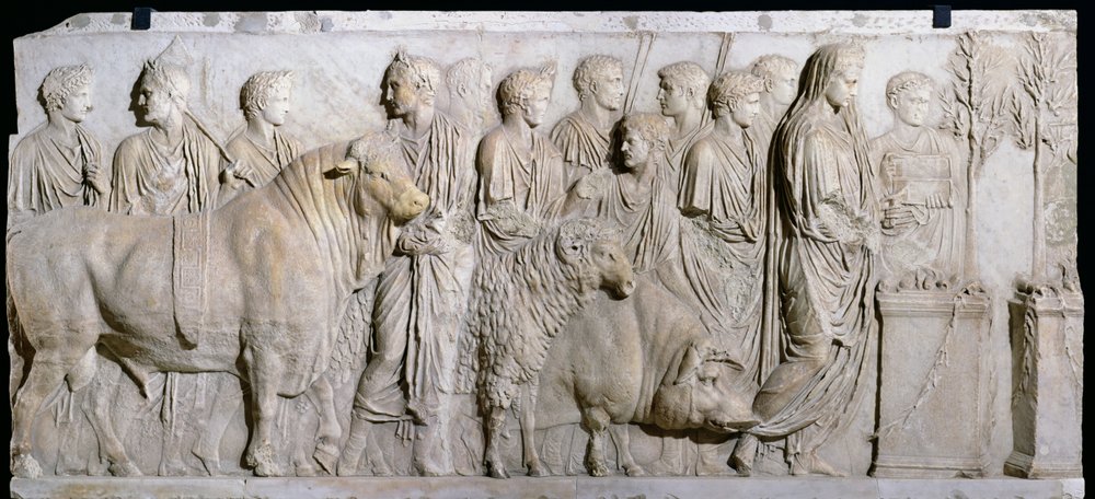 Sacrificio di un toro, un ariete e un maiale in onore del dio Marte ...