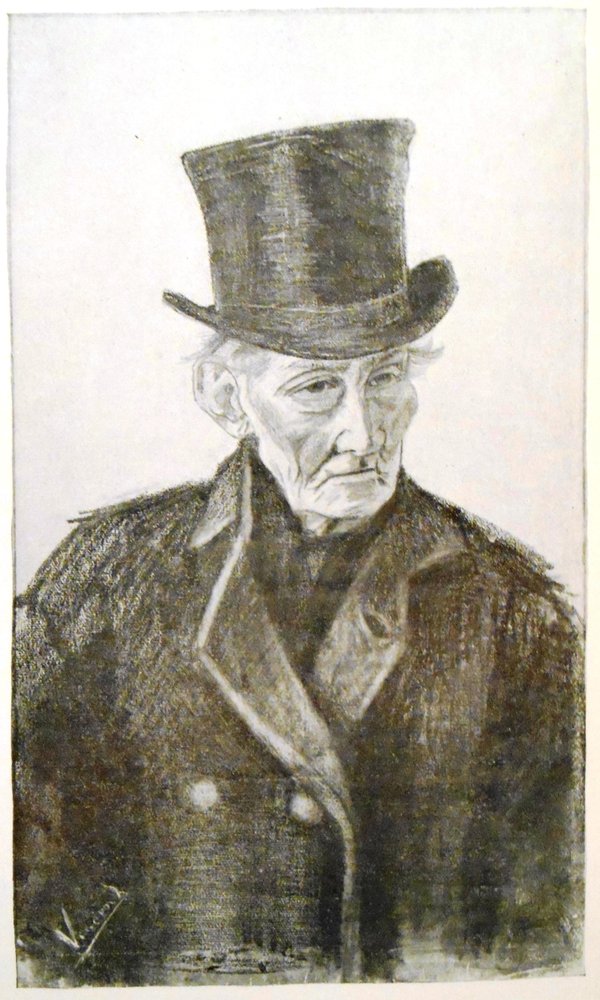 Ritratto di un vecchio con cilindro | Vincent van Gogh