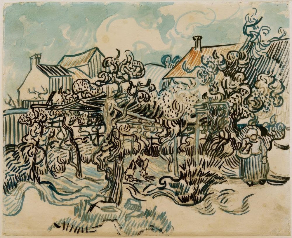 Vecchio vigneto con contadina | Vincent van Gogh