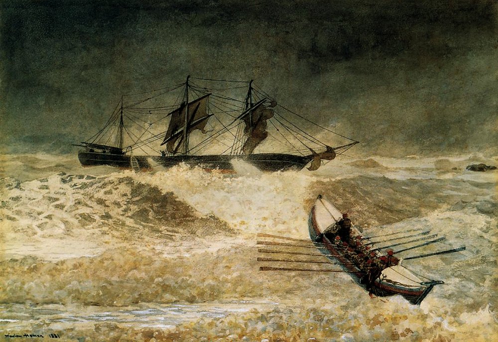 Il naufragio dell'Iron Cloud, 1881 | Winslow Homer