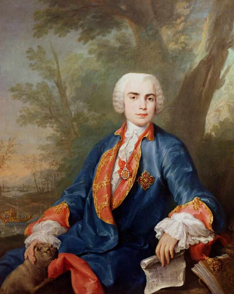 Portrait of Carlo Broschi, called Il Farinelli, Italian castrato singer