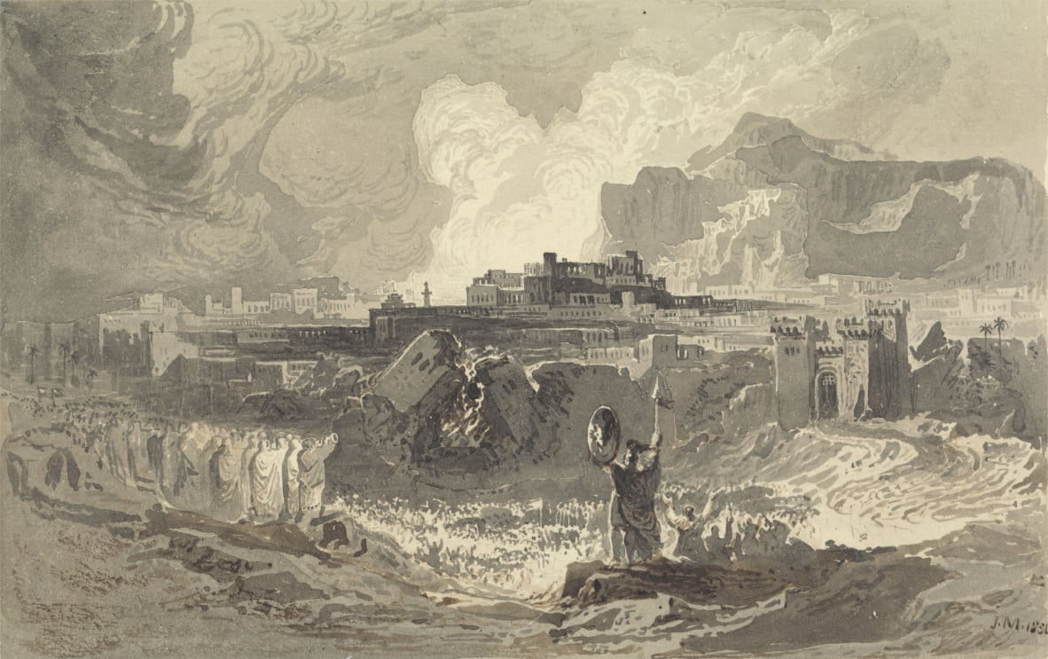 Le mura di Gerico | John Martin | Stampa d'arte