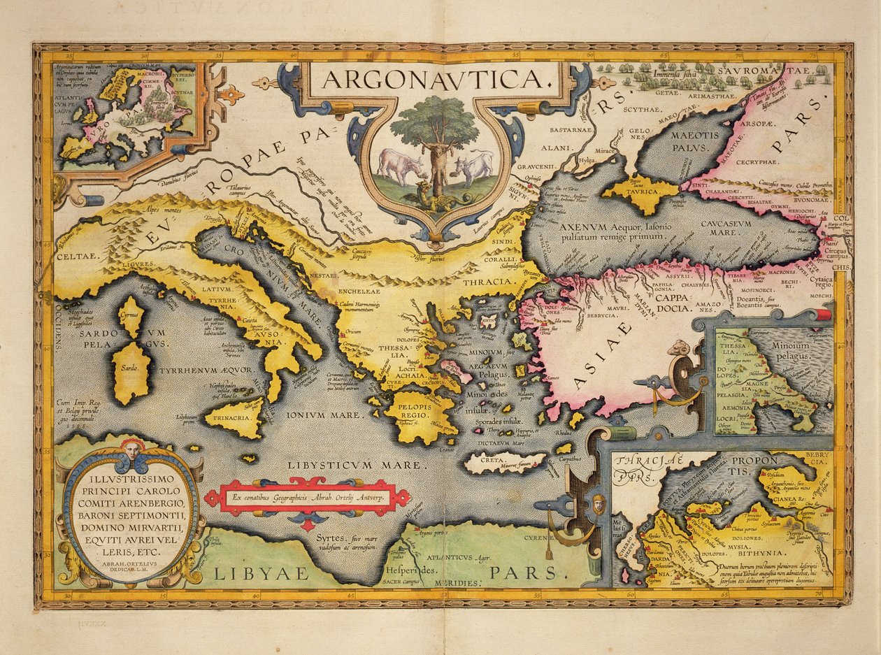 Mappa del viaggio degli Argonauti, dal 'Theatrum Orbis Terrarum', 1603