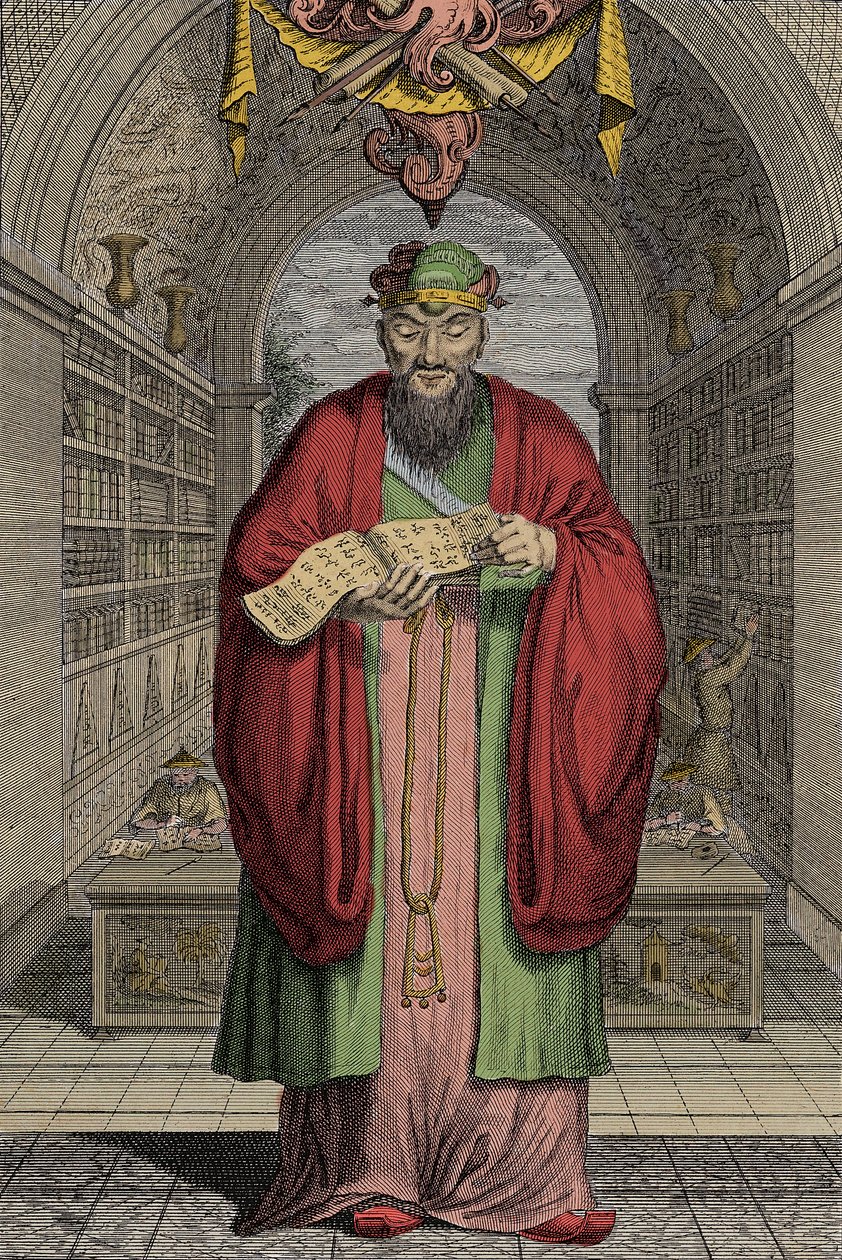 Confucio (551-479 a.C.) incisione - Confucio (o Kong Fu Zi o KongZi ...