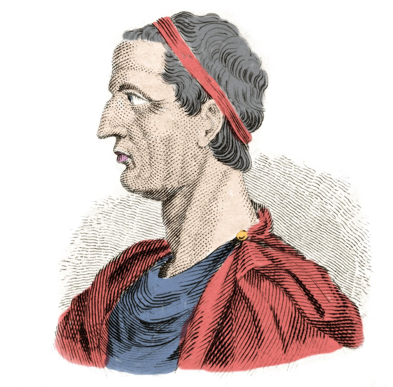 Ritratto di Anco Marzio, quarto dei sette leggendari re dell'antica ...