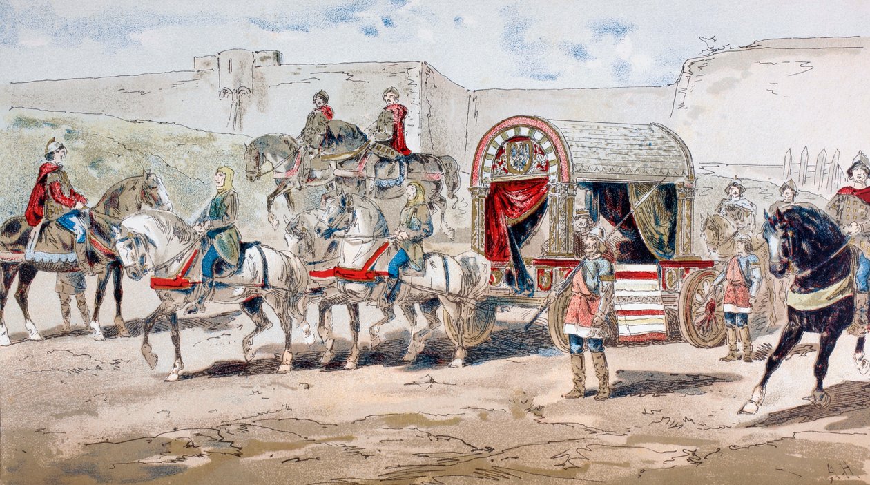 Una carrozza reale trainata da cavalli del IX secolo, 1886