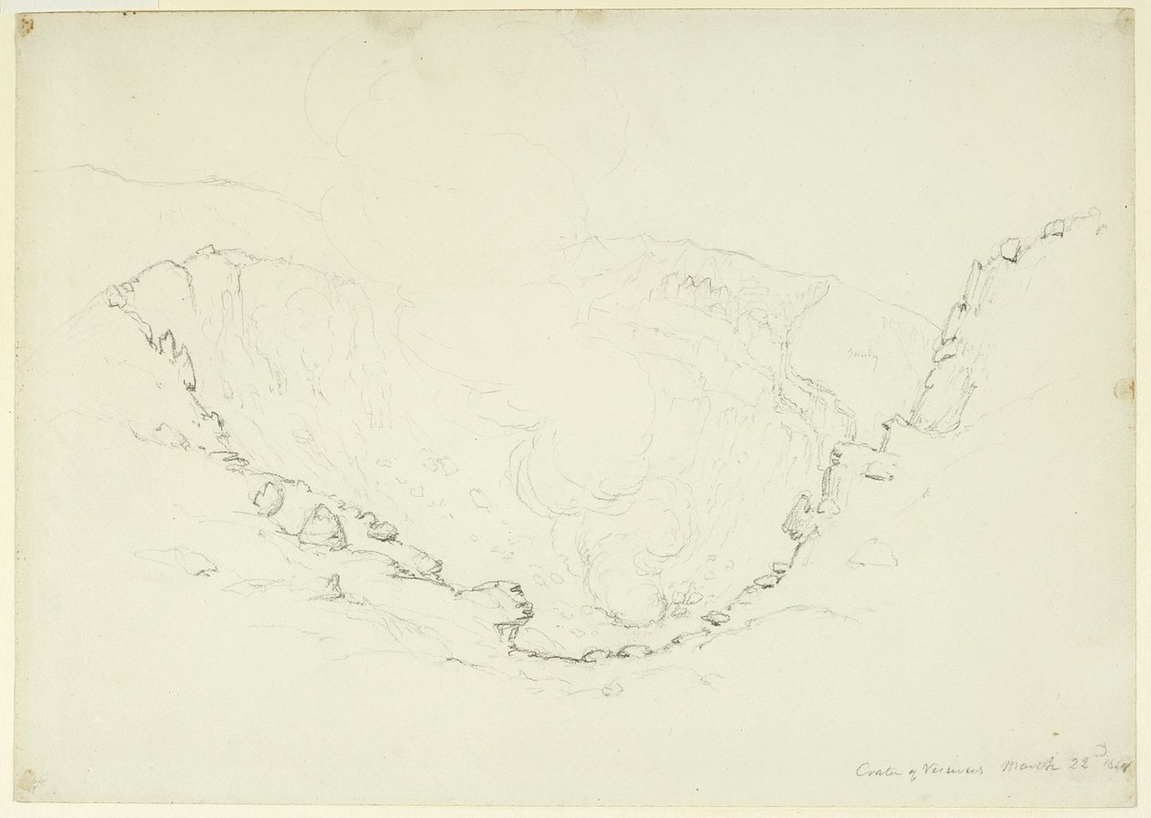 Caldera del Monte Vesuvio, Napoli, Italia, 1841