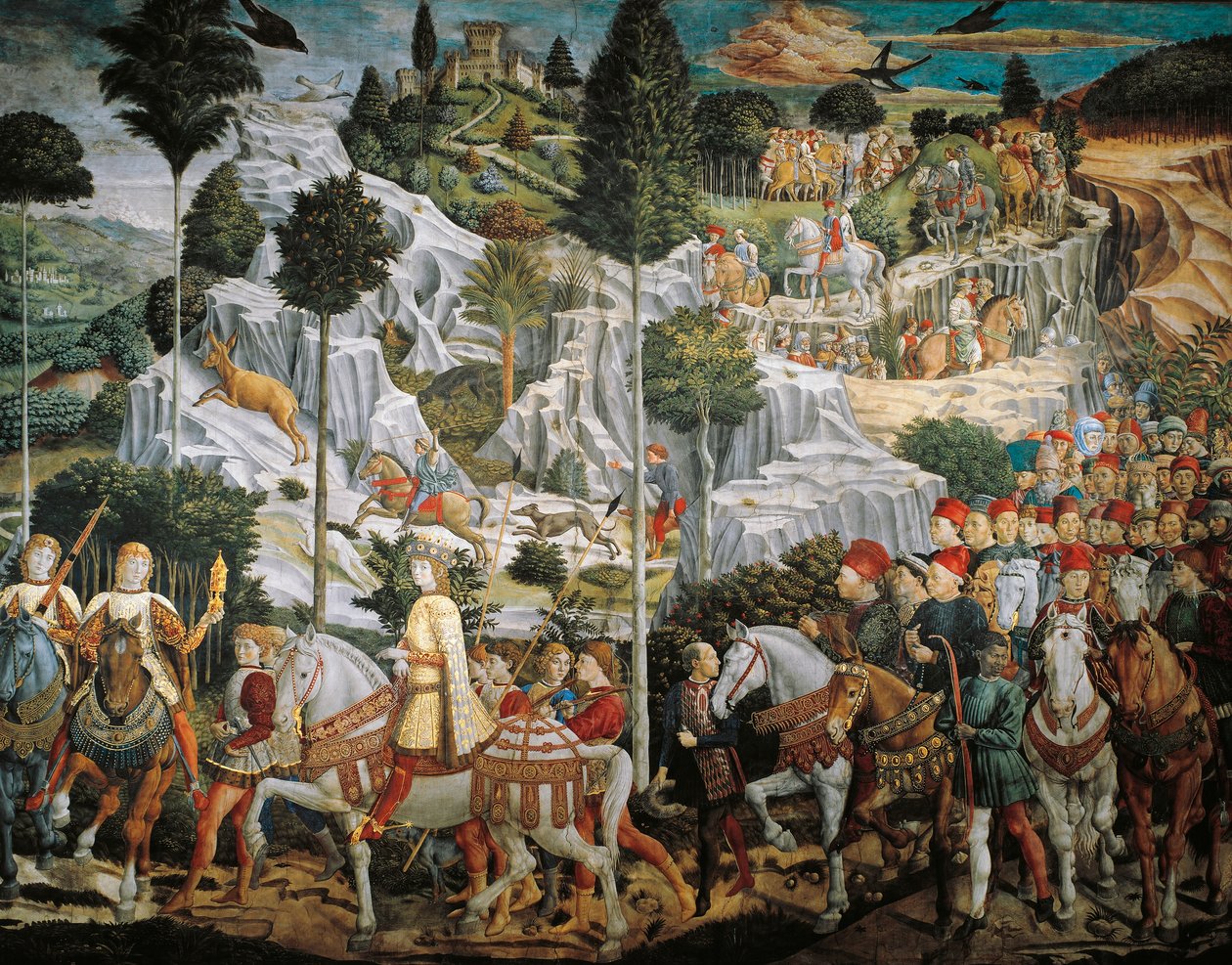 Processione dei Re Magi a Betlemme, di Benozzo Gozzoli