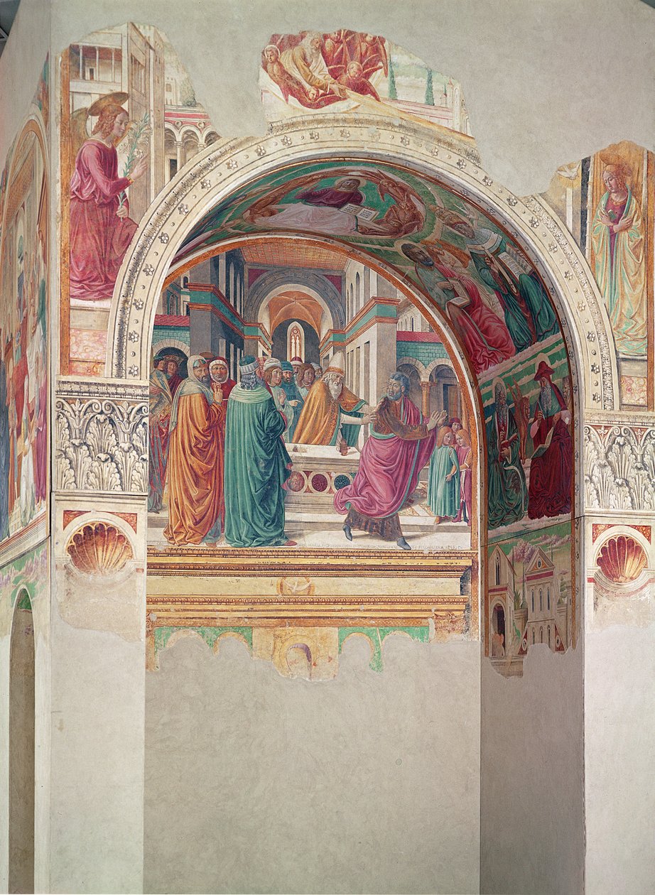 Tabernacolo della Visitazione: Espulsione di Gioacchino dal Tempio, 1491