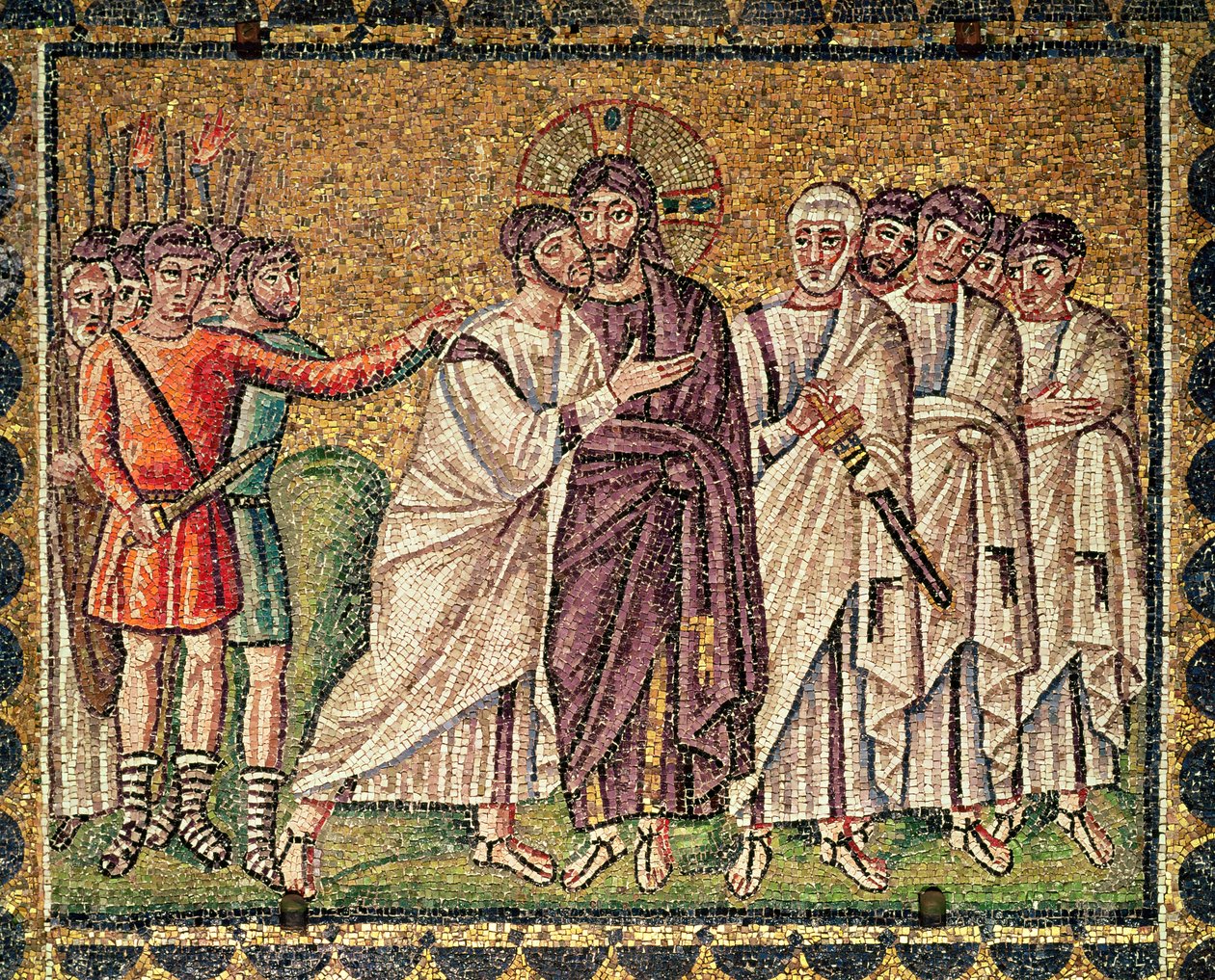 Il bacio di Giuda, scene della vita di Cristo (mosaico)