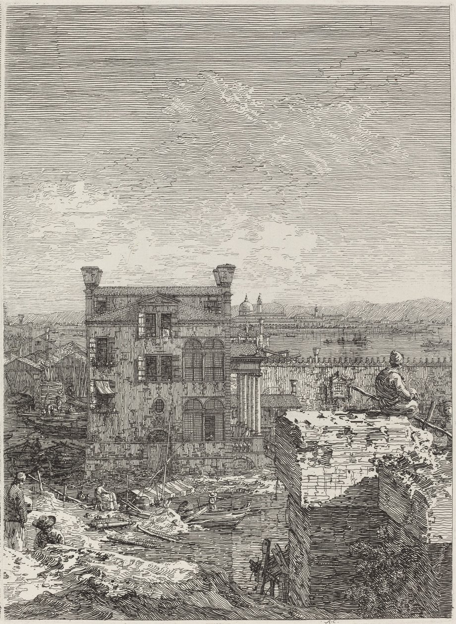 La casa con il peristilio [destra] | Canaletto
