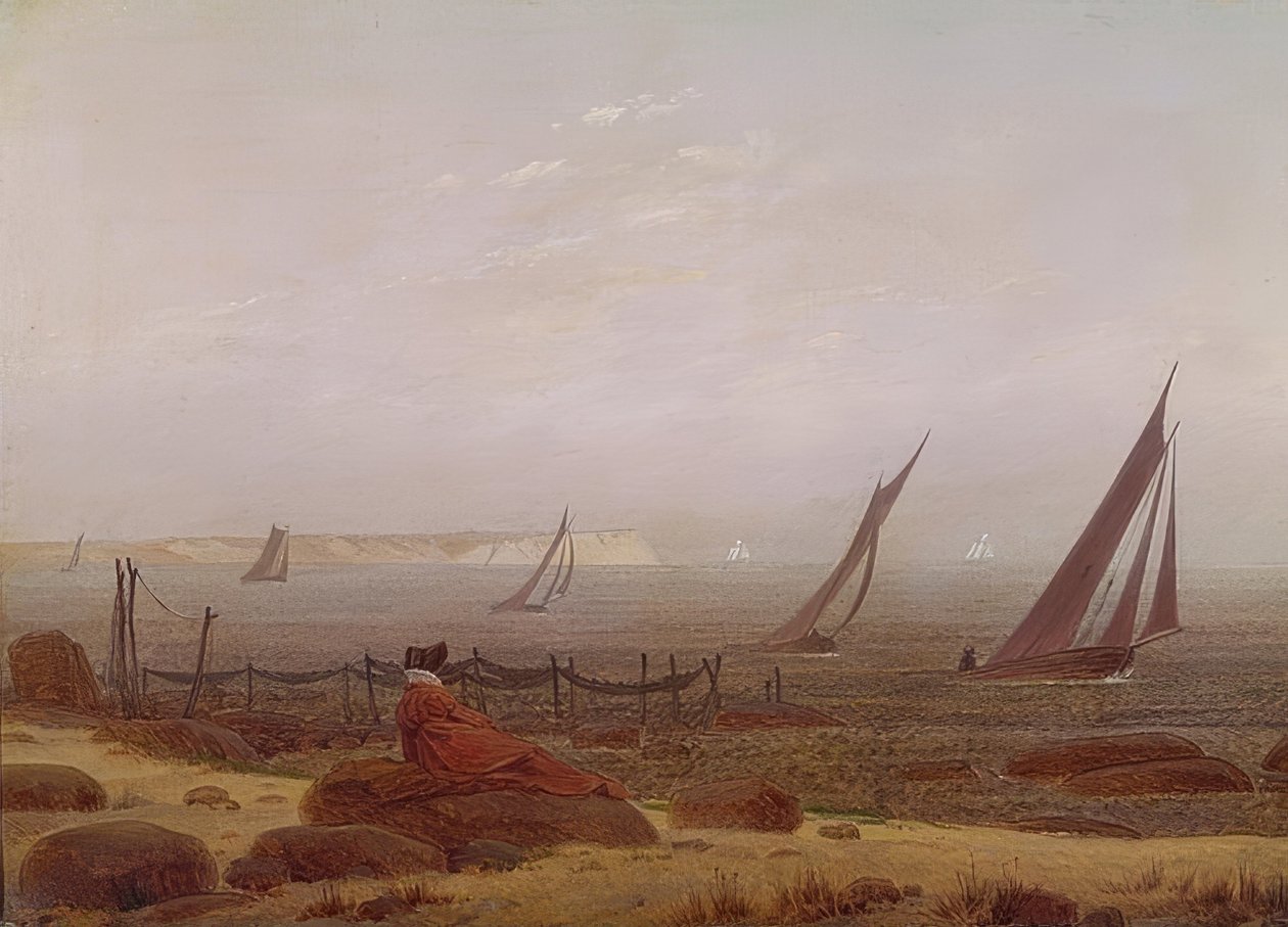 Donna al mare | Caspar David Friedrich | Stampa d'arte