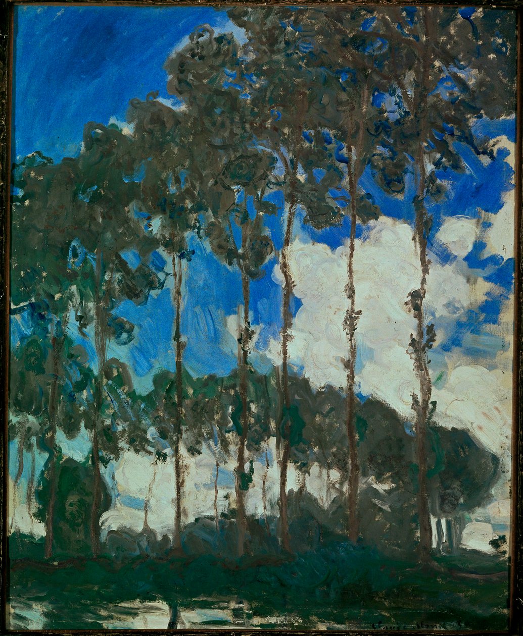Les Peupliers au bord de l'Epte (olio su tela) | Claude Monet