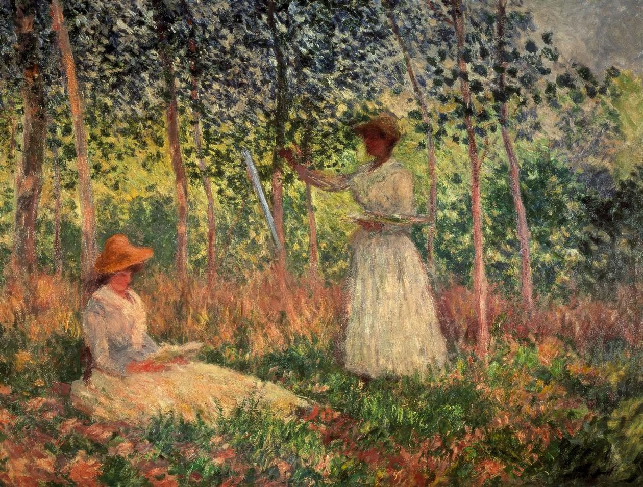 Suzanne che legge e Blanche che dipinge | Claude Monet