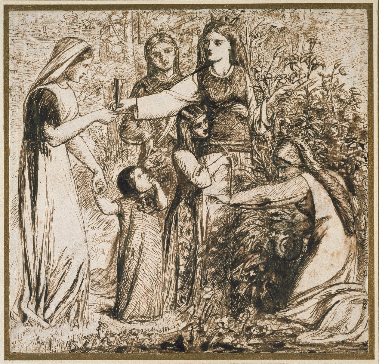 La visione di Matilde che raccoglie fiori, 1855