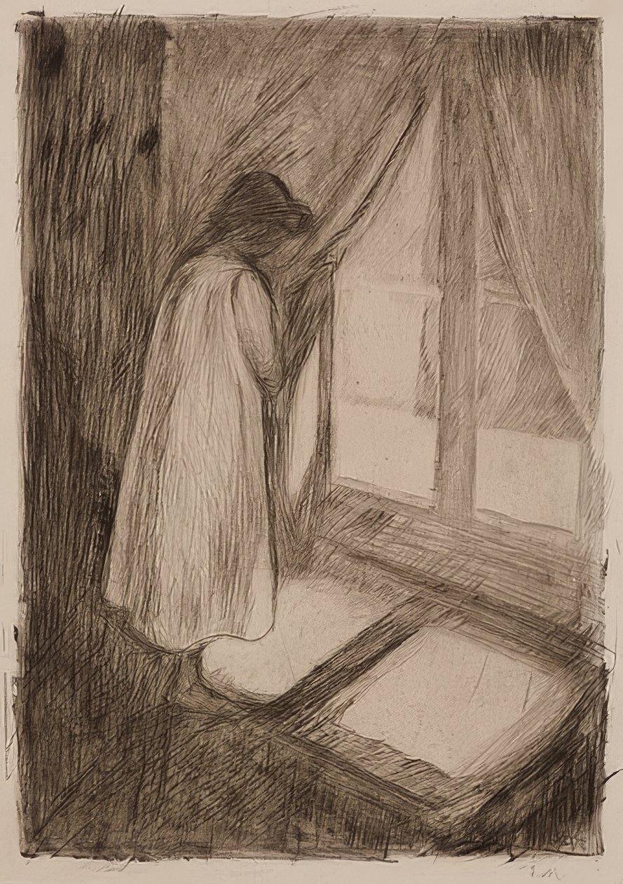La ragazza alla finestra | Edvard Munch | Stampa d'arte