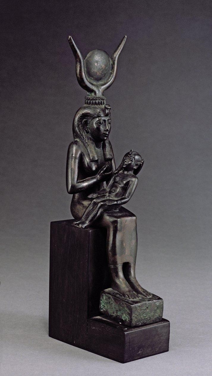 La dea Iside che allatta l'infante Horus, Periodo Tardo (bronzo)