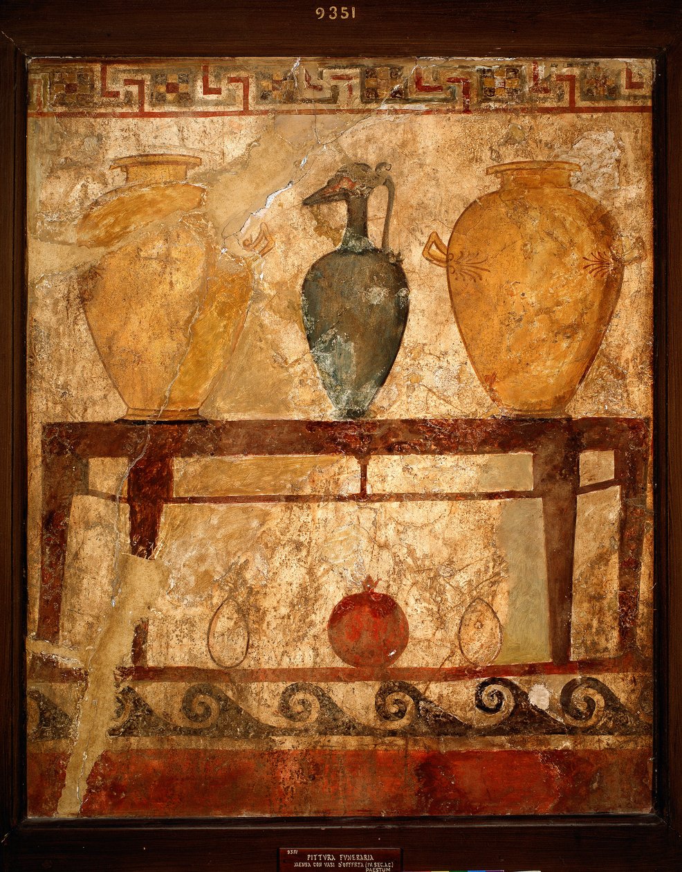 Arte etrusca: tavola con vasi con offerte | Etruscan