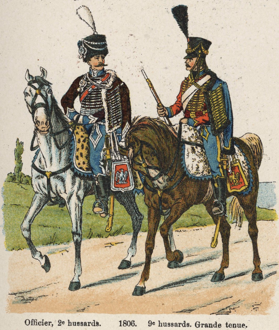 Ussari 1° vendemmiaio An XII (24 settembre 1803): Ufficiale, 2° ussari ...