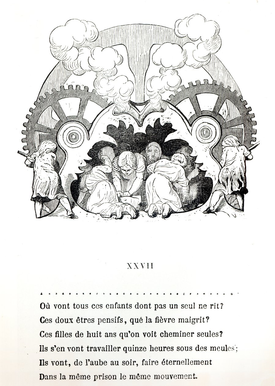 Illustrazione per una poesia sul lavoro minorile di Victor Hugo, c.1880 ...