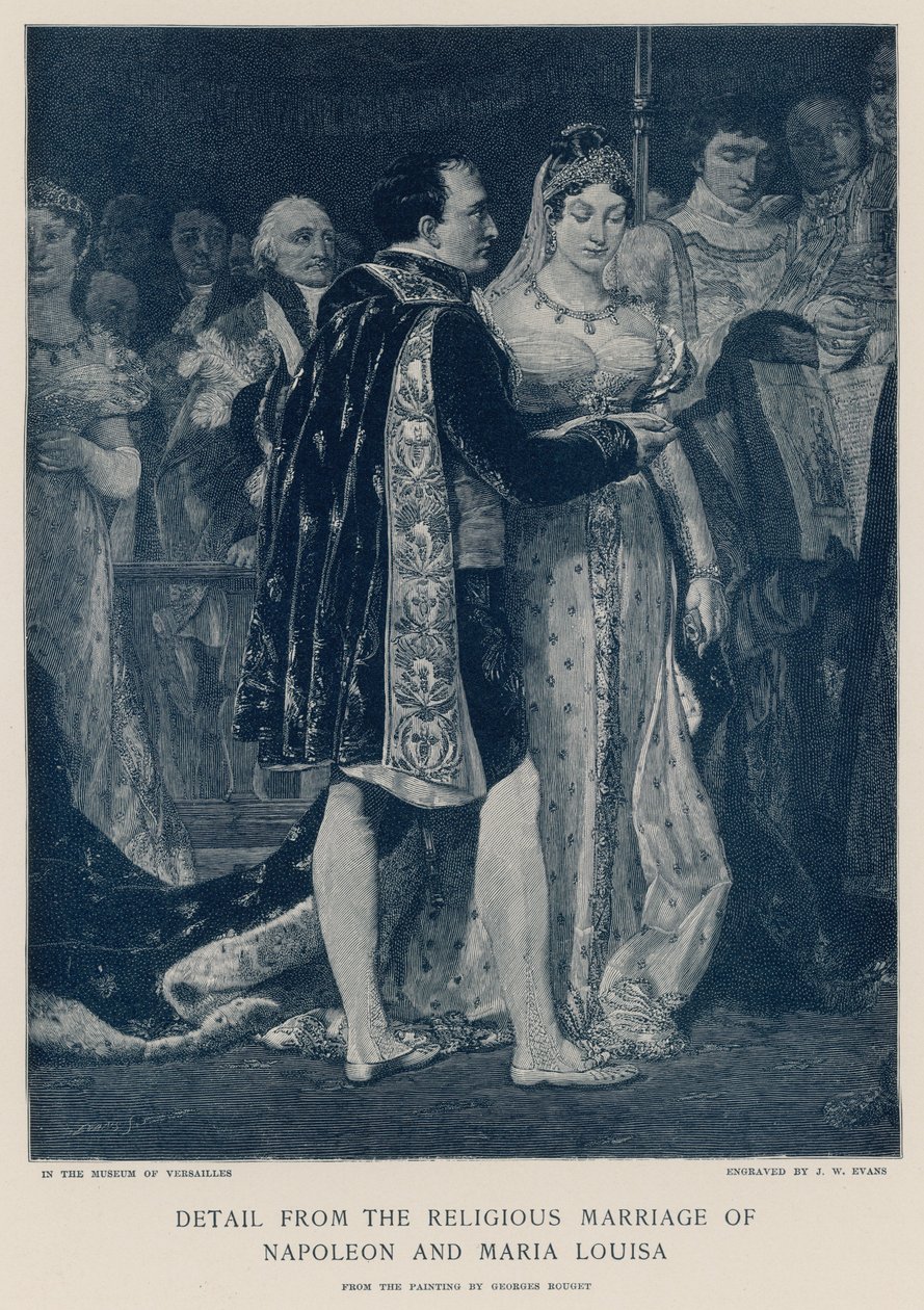 Dettaglio dal matrimonio religioso di Napoleone e Maria Luisa