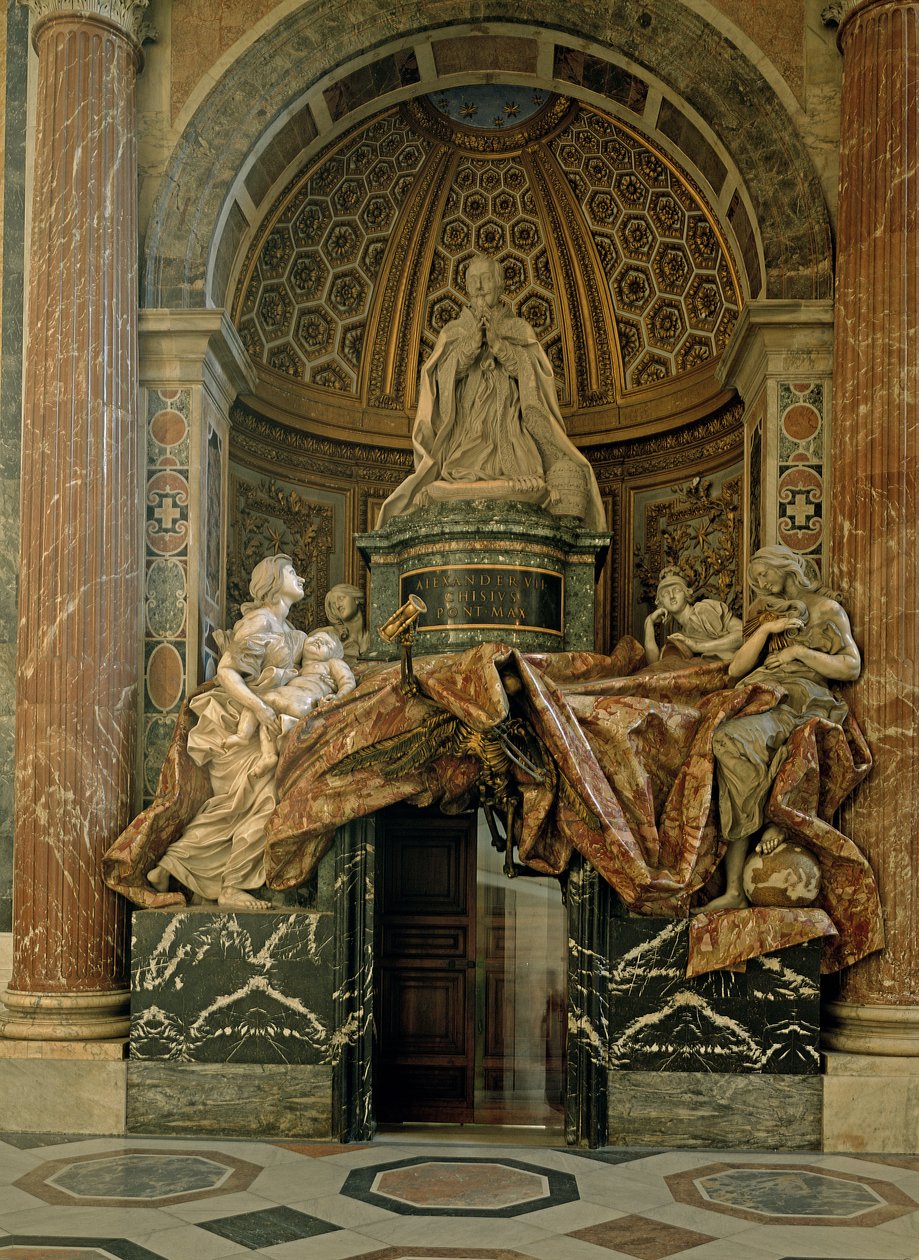 Monumento ad Alessandro VII nel transetto nord, 1672-78