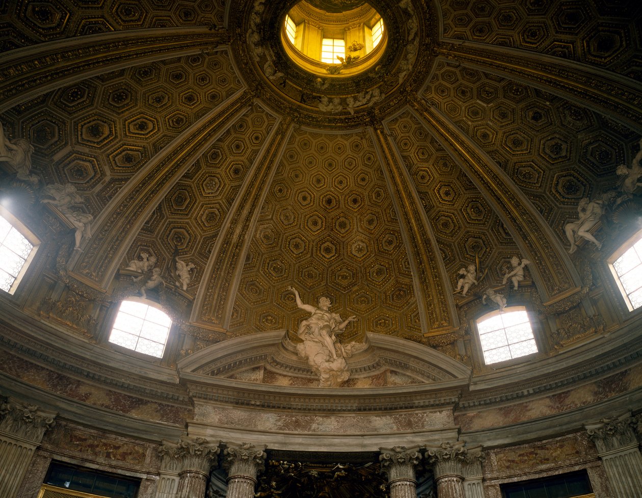 Interno della cupola, Chiesa di Sant'Andrea al Quirinale, architetto ...