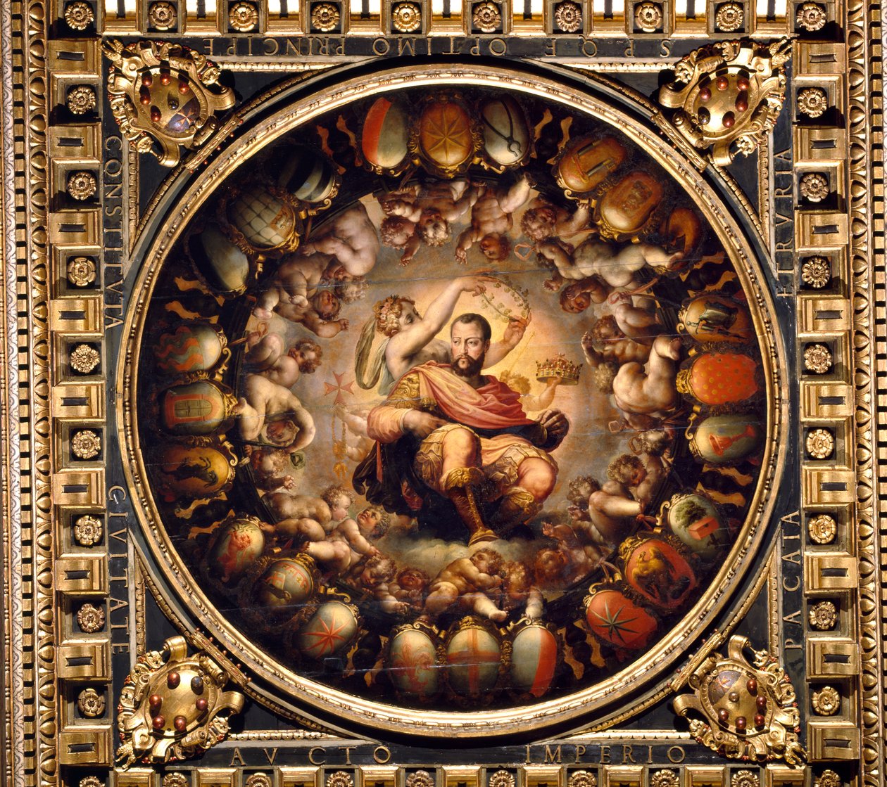 Apoteosi di Cosimo I de' Medici (1519-74) dal soffitto del Salone dei ...